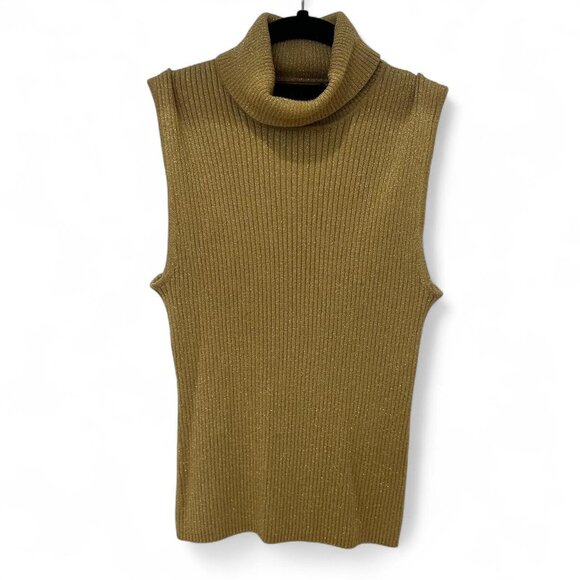 Cable & Gauge | Sweaters | Cable Gauge Gold Metallic Turtleneck Sweater ...
